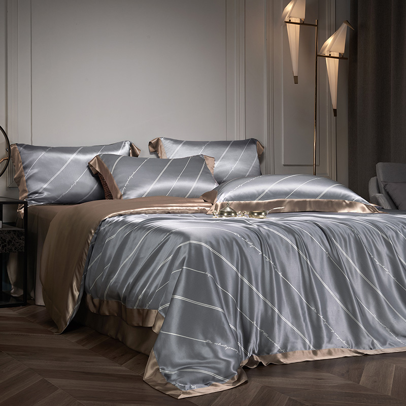 Bed linen set made of natural silk "moonlight sonata" 100% silk art ...